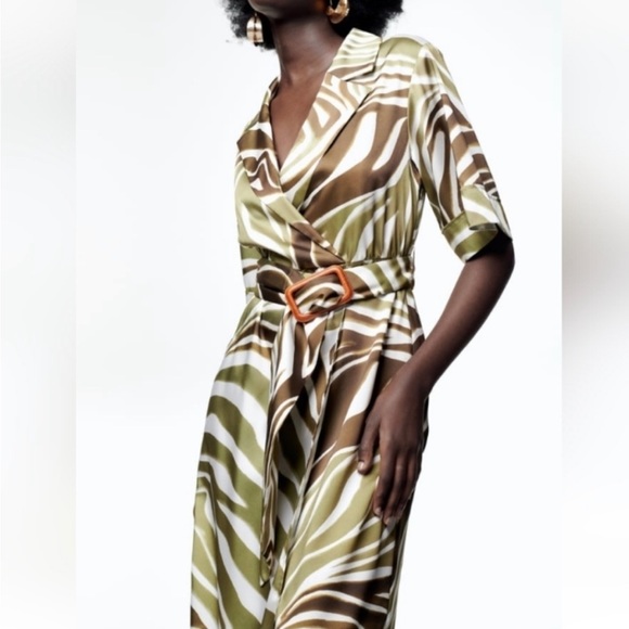 Zara | Dresses | Zara Animal Print Shirtdress | Poshmark